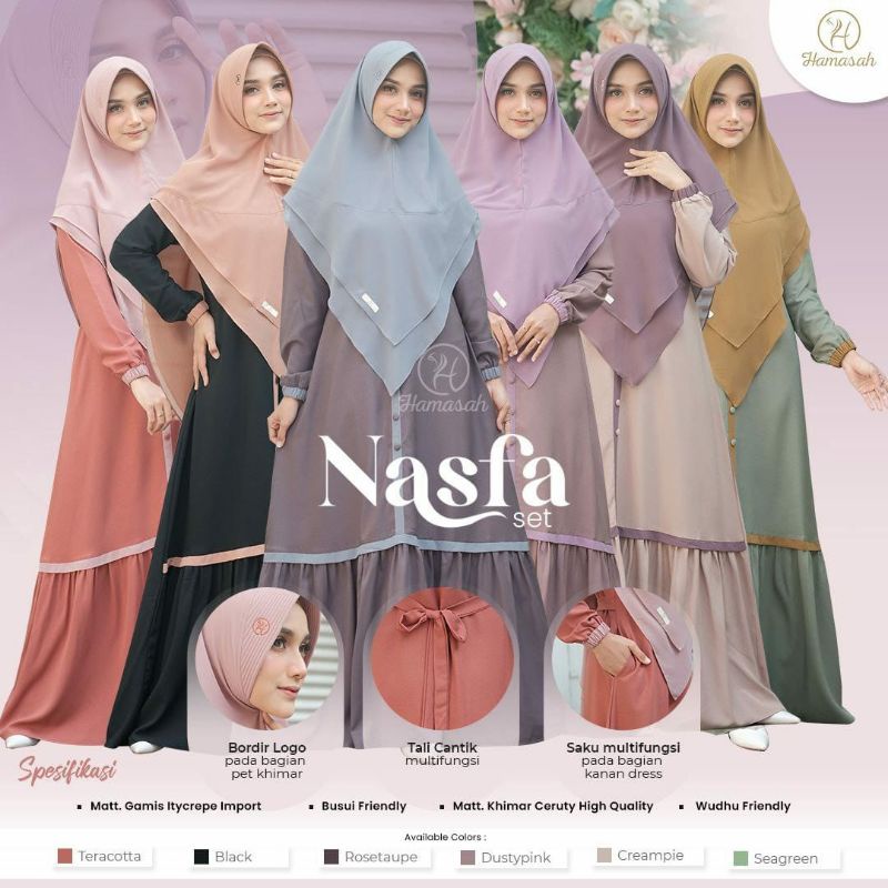 Khimar NASFA Series Gamis Set โดย Hamasah | Shopee Thailand