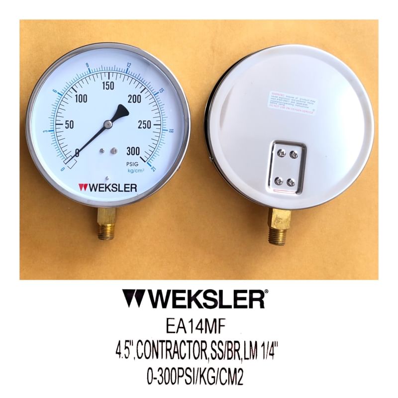 เกจวัดแรงดัน Pressure gauge weksler EA14 | Shopee Thailand