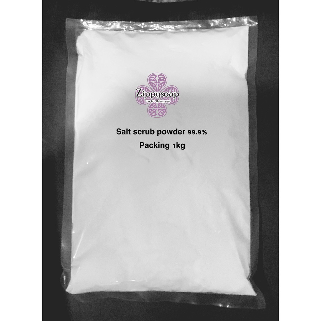 Salt scrub powder เกลือสปาเนื้อแป้ง 1 kg สินค้าเป็นวัตถุดิบเครื่อง ...
