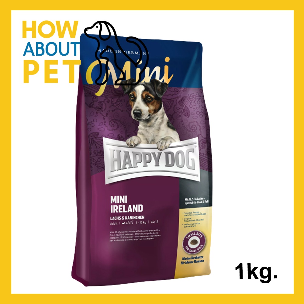 อาหารสุนัขเล็ก Happy Dog Mini Ireland อาหารสุนัขโตพันธุ์เล็ก 1กก. (1ถุง ...
