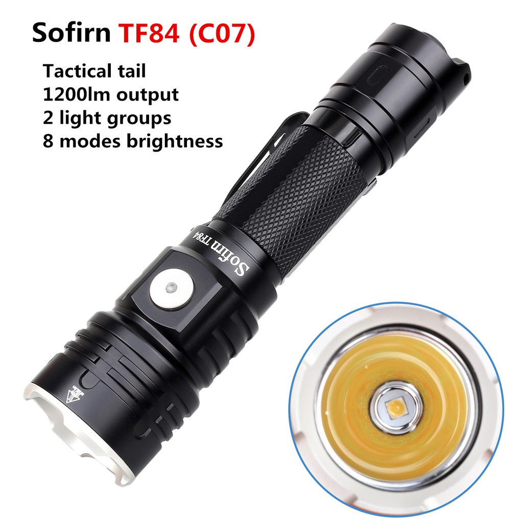 SAMSUNG Sofirn Tf84 C07 ไฟฉาย 1200 Lumen ซัมซุง Lh351D Led กันน้ําสําหรับล่าสัตว์ตั้งแคมป์ ...
