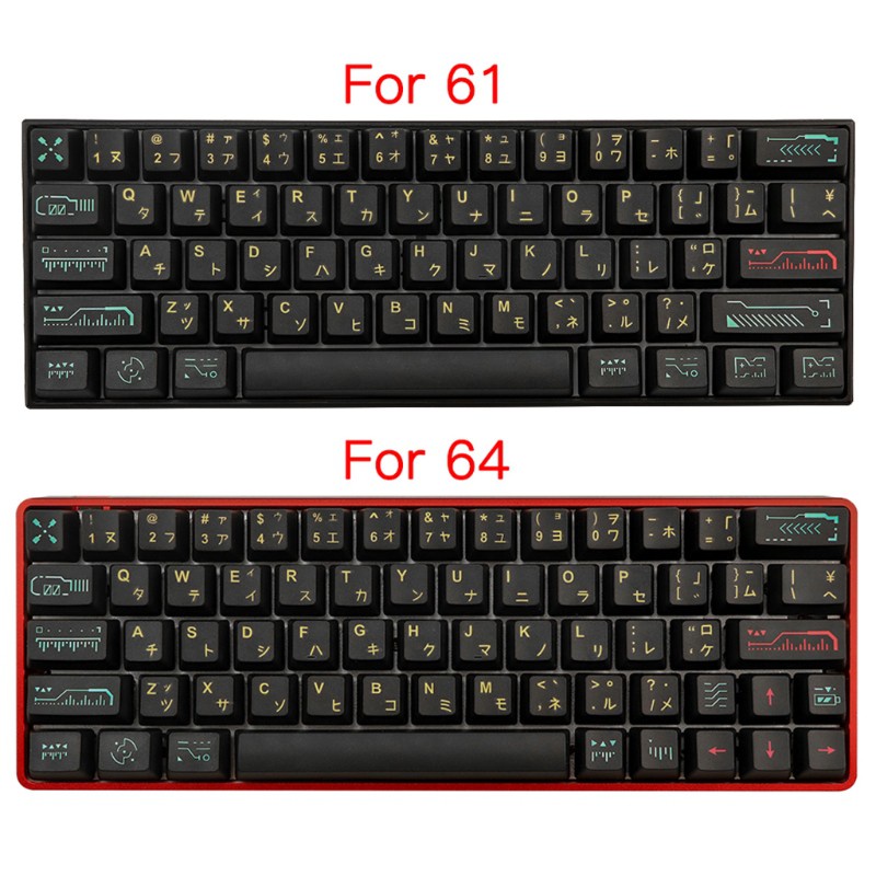 NERV Mechanical Keyboard OEM Profile DYE-SUB Keycap For GH60 GK64 71 ...