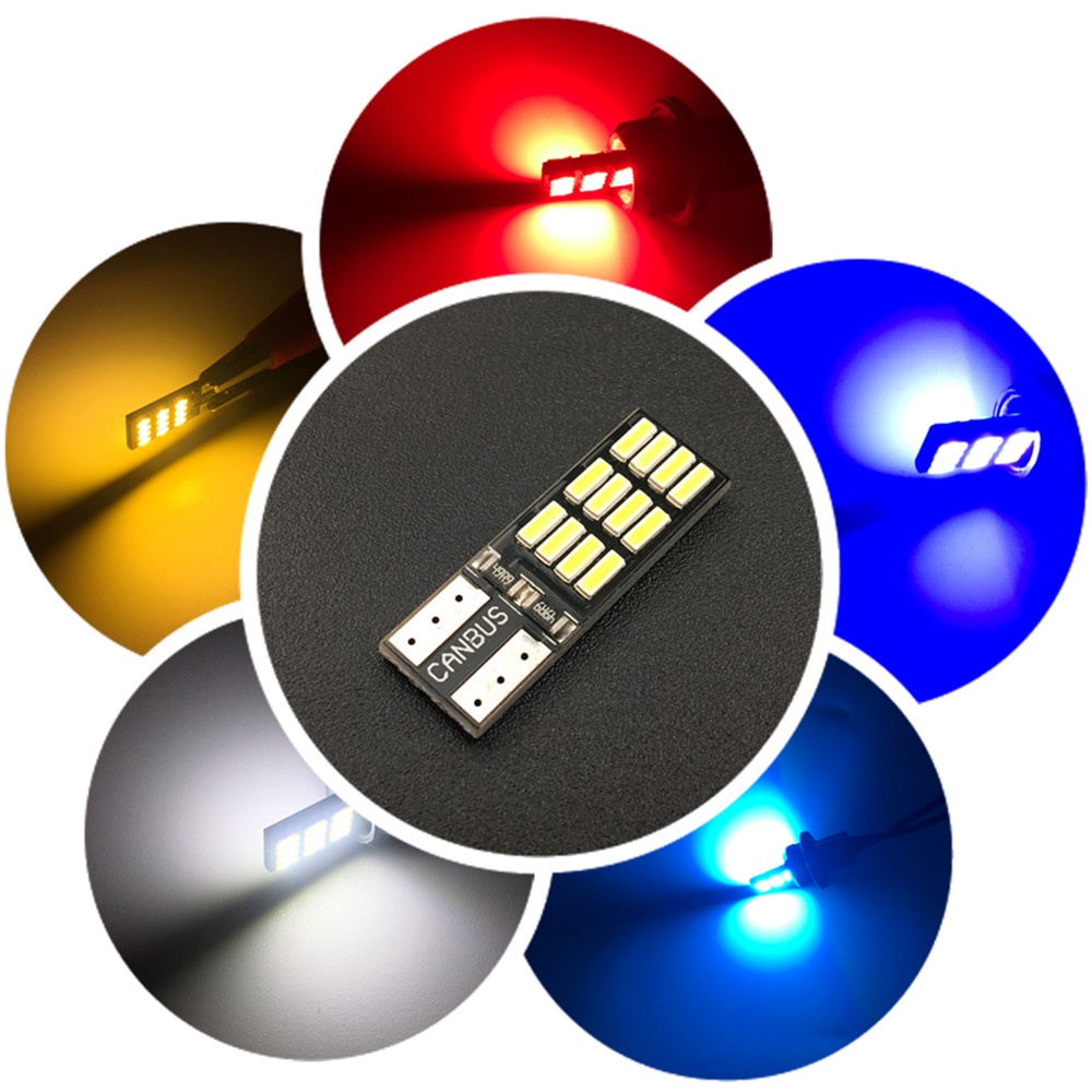 หลอดไฟอ่านหนังสือ LED T10 194 W5W Canbus 24 SMD 4014 OBC 12V สําหรับ ...