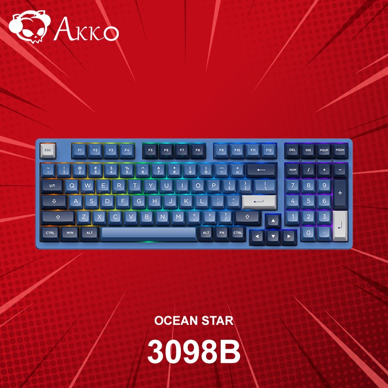 คีย์บอร์ด Akko Ocean Star 3098B (ภาษาอังกฤษ) ประกันศูนย์ 1 ปี | Shopee ...