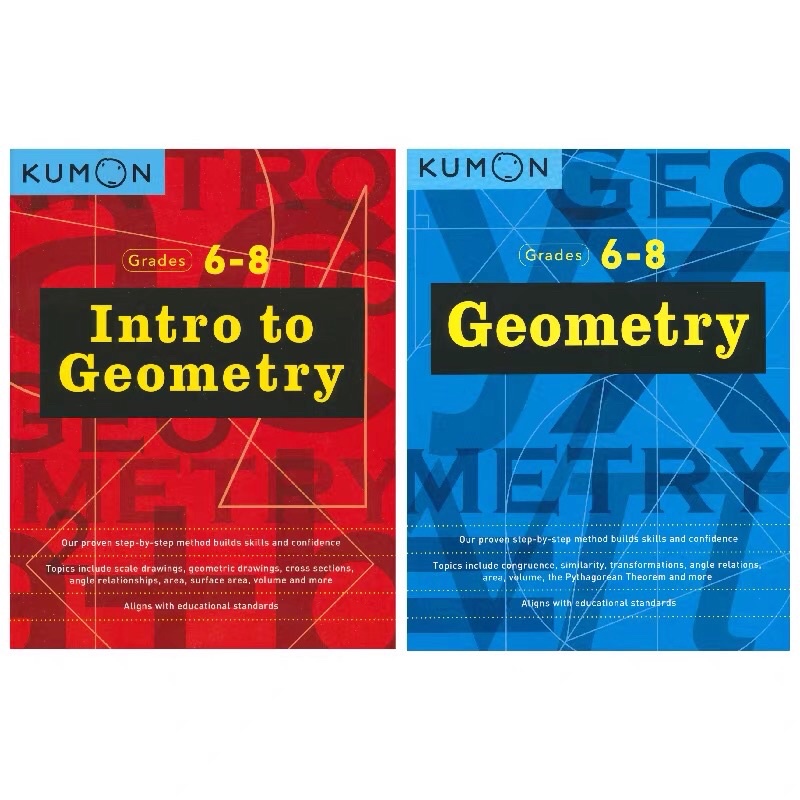 Kumon Middle School Math Workbooks Grade 6-8, Algebra/Geometry/Word ...