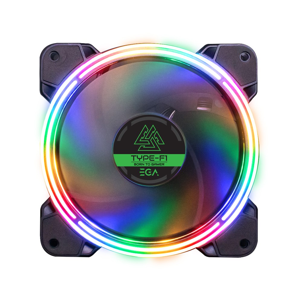 [ของแท้][สินค้าประกันศูนย์ 2 ปี] EGA พัดลมเคส CASE FAN TYPE F1 RGB ใช้ ...
