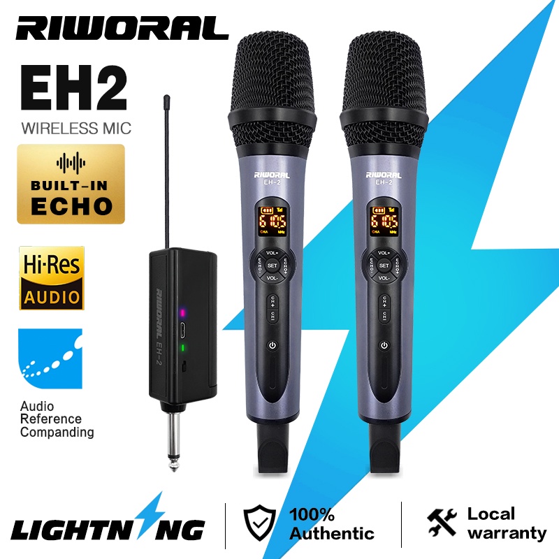 RIWORAL EH2 ไมโครโฟนไดนามิก ไมโครโฟนไร้สาย ไมโครโฟนไร้สายแบบลอยตัว การ ...