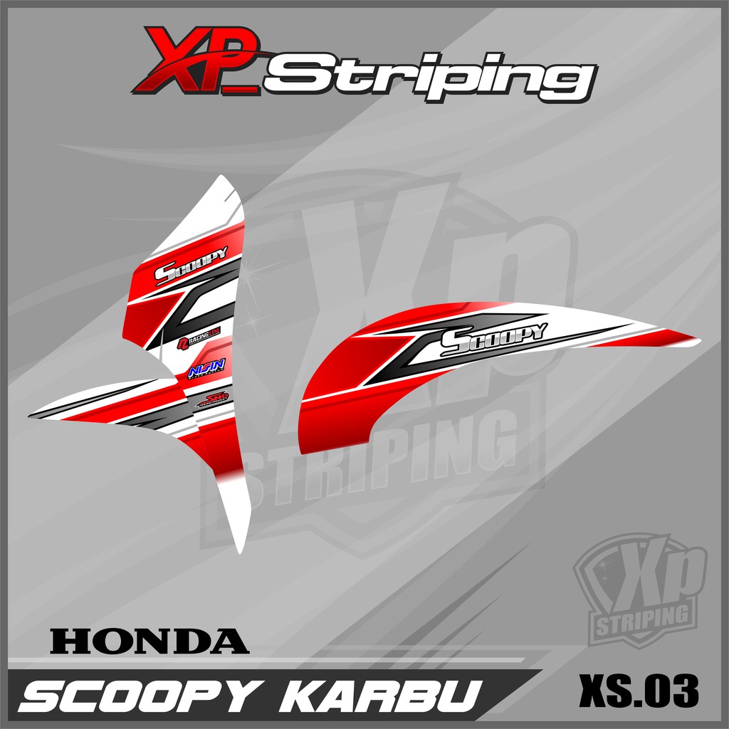 Karbu Scoopy Striping - สติ๊กเกอร์แถบ Honda Scoopy Karbu Racing Design ...