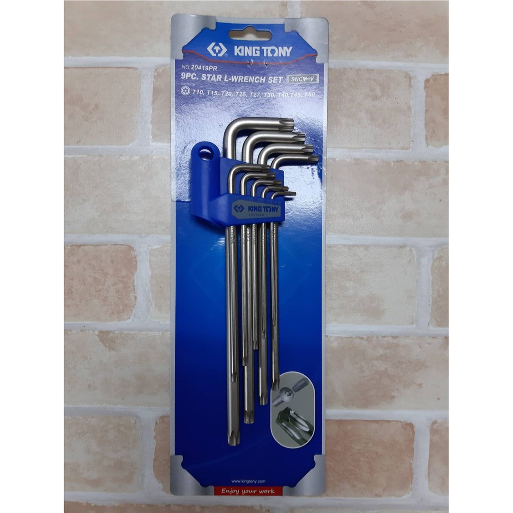 Kingtony 20419PR ประแจตัวแอล ท็อค-ยาว-มีรู 9 ตัวชุด | Shopee Thailand