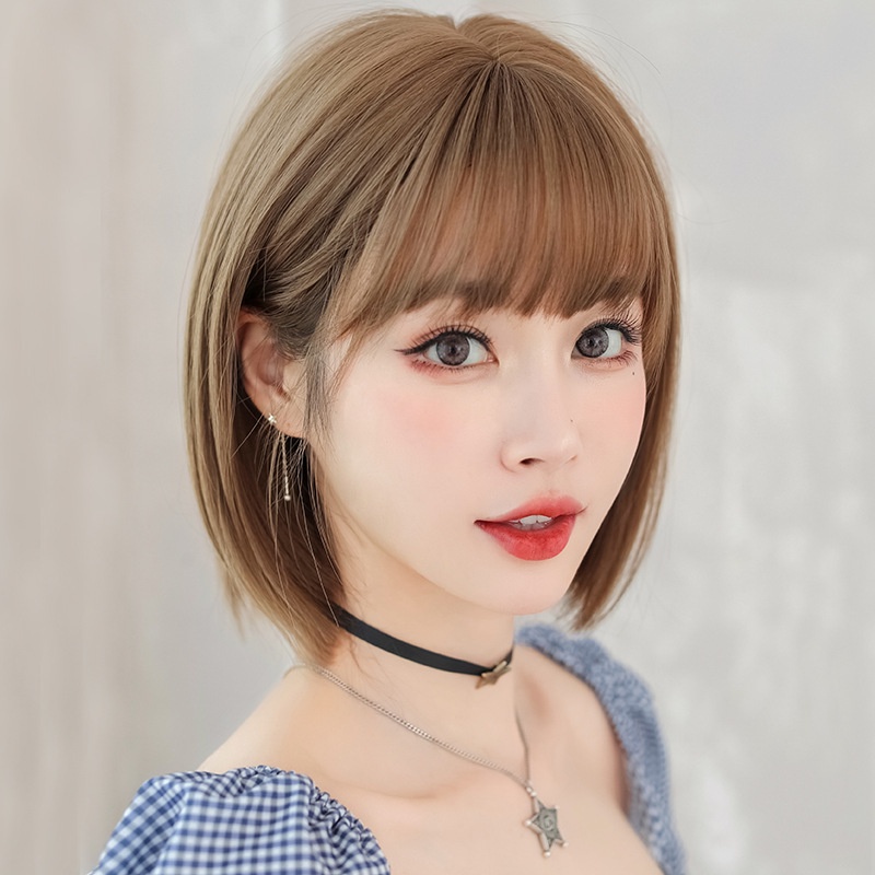 D3115 ใหม่ วิกผมสั้น แบบเต็มหน้า แฟชั่น สําหรับผู้หญิง | Shopee Thailand