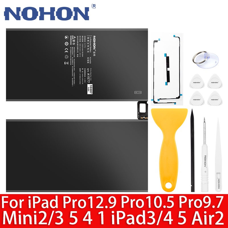 NOHON Battery For iPad Air 2 3 4 5 6 Mini 1 2 3 4 5 Pro Replacement ...
