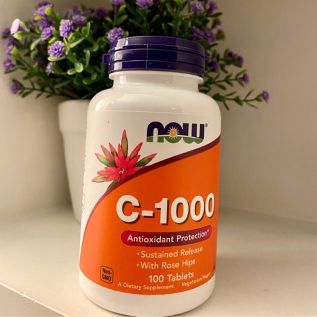 Now foods vitamin C-1000, วิตามินซี 1000มก. sustained release with rose ...