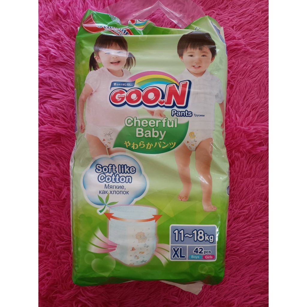 GOO.N Pants Cheerful Baby Soft like Cotton Goon เดย์แอนท์ไนท์ ผ้าอ้อม ...