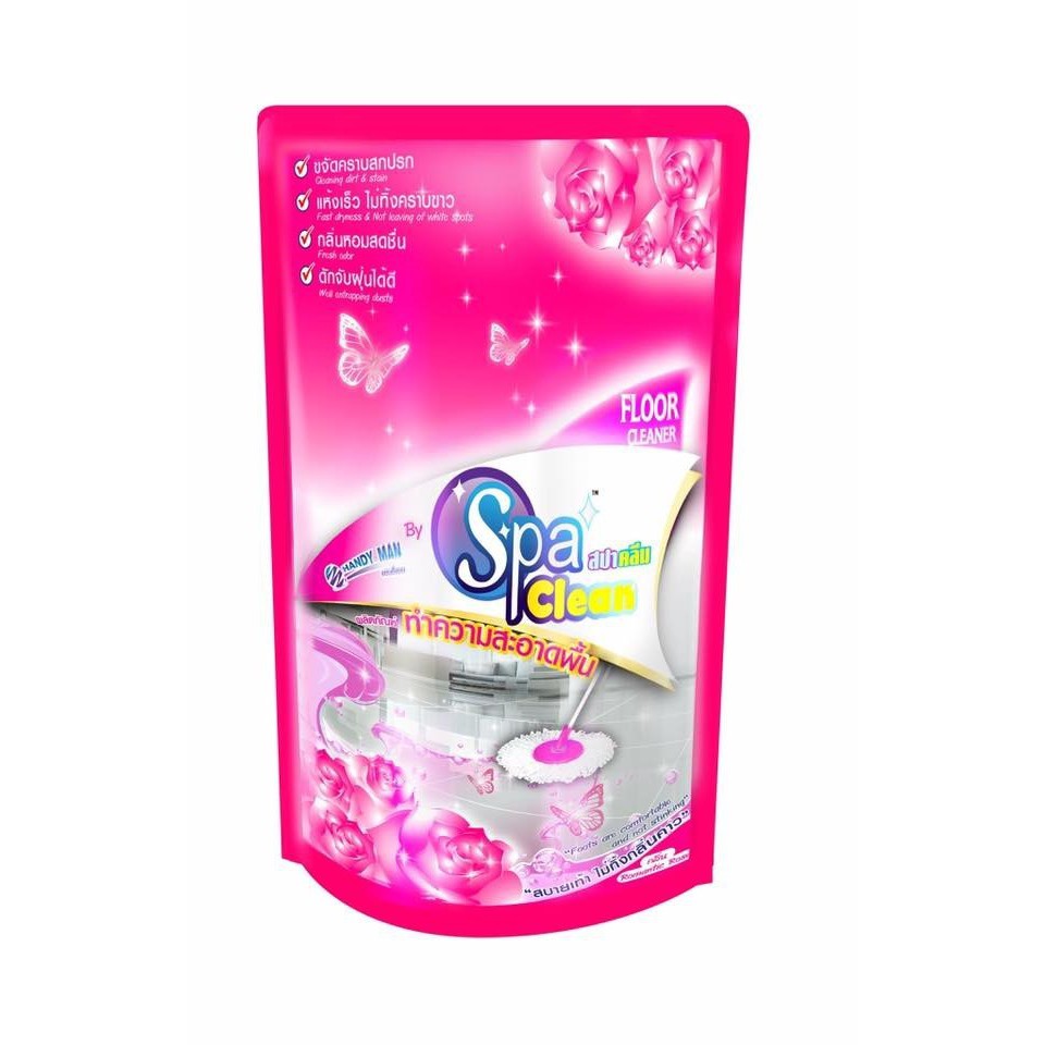 Spaclean สปาคลีน ผลิตภัณฑ์ทำความสะอาดพื้น กลิ่นโรแมนติกโรส ชนิดเติม 800 มล. (8858814202255 ...