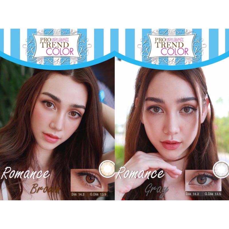 protrendcolor : คอนแทคเลนส์ รุ่น Romance brown / Romance gray | Shopee Thailand