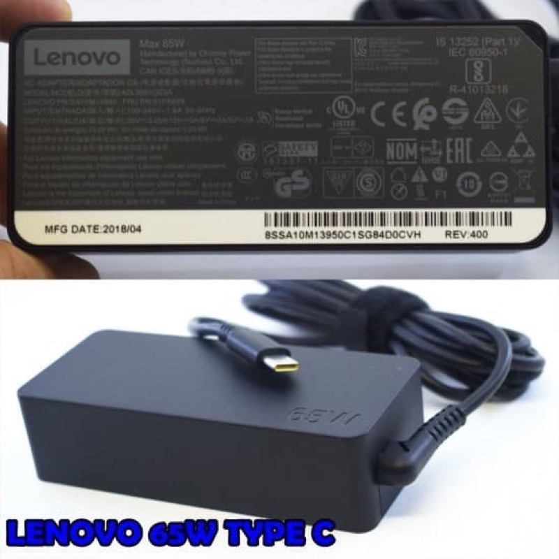 Adapter Lenovo 65W USB-C Type-C | Shopee Thailand