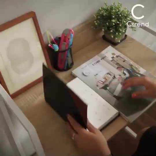 Ctrend โต๊ะทำงานไม้ โต๊ะคอมพิวเตอร์ โครงเหล็กพ่นสีกันสนิม สีขาว 64x42x73-84CM รับน้ำหนักได้ 150 ...