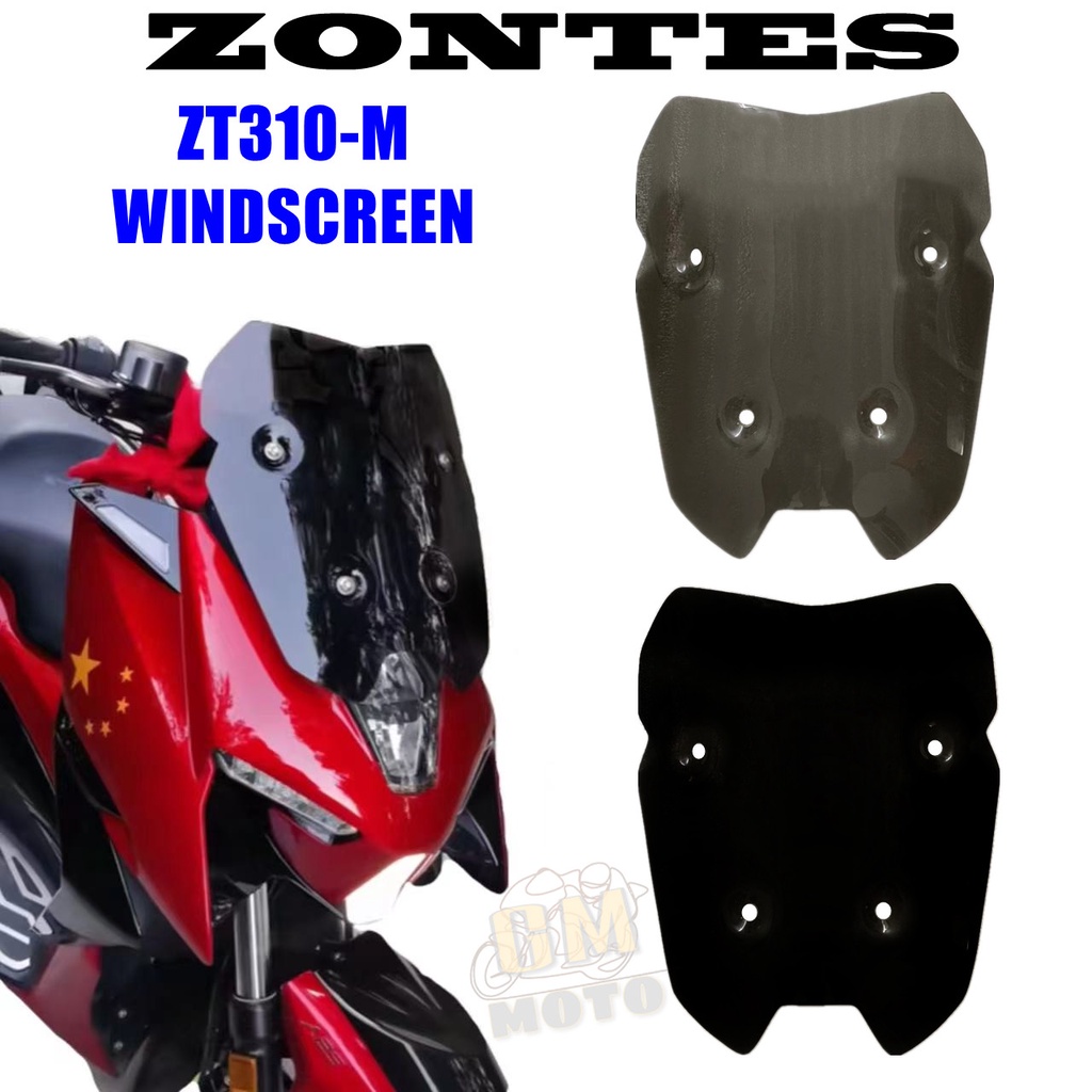Motorcycle Fit Zontes M310 ZT-M310 Dedicated Front Windshield Sport ...