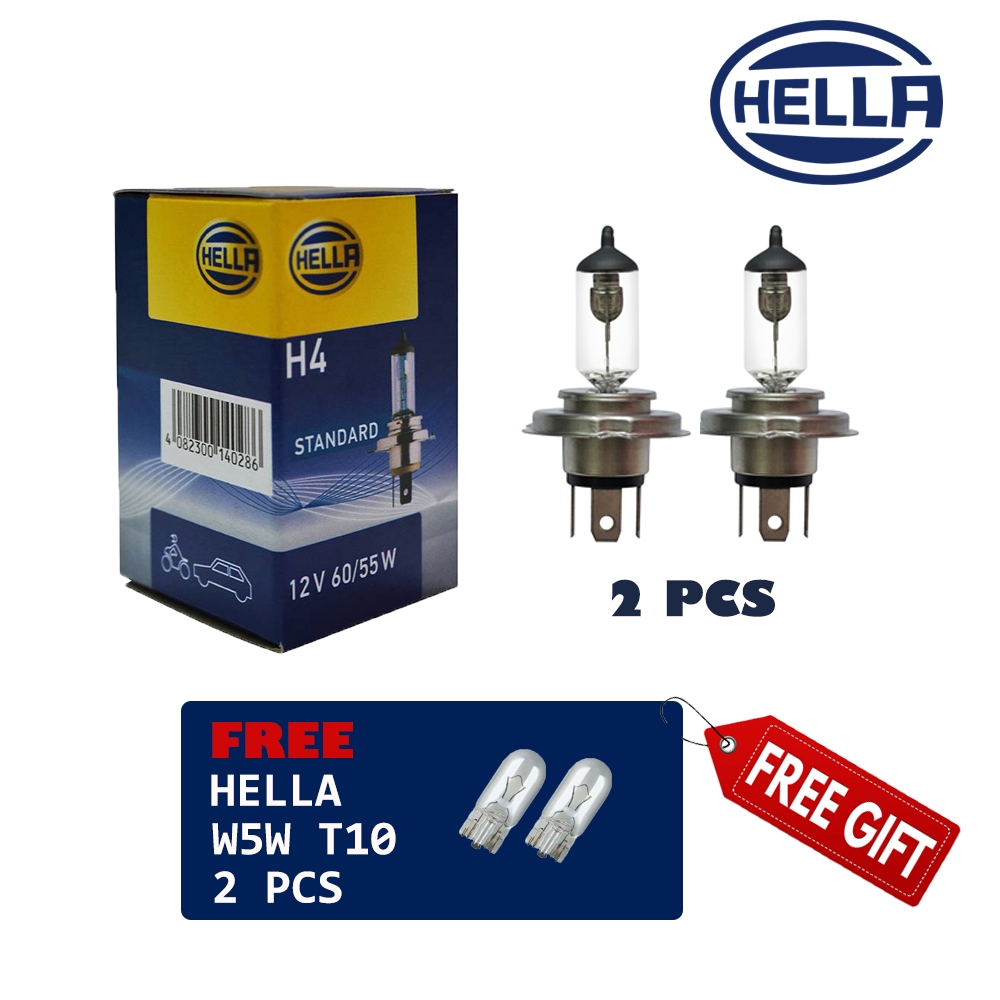 หลอดไฟ Hella H4 12v 60 55w 8GJ 2 ชิ้น002525133 | Shopee Thailand