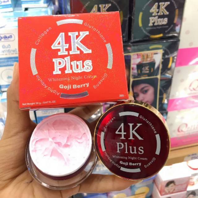 ครีม 4K Plus GOJI BERRY Whitening Night Cream 4เค พลัส ไวท์เทนนิ่ง ไนท์ ...
