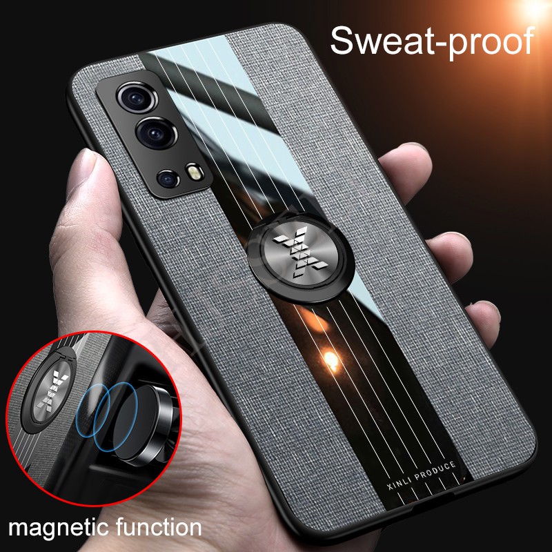 เคส VIVO Y72 5G พลาสติกแบบแข็ง Armor Car Bracket Shockproof Phone Case ...