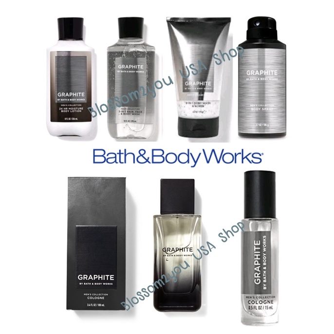 Bath & Body Works รุ่น Men's Collection กลิ่น Graphite , Teakwood ใหม่ ...