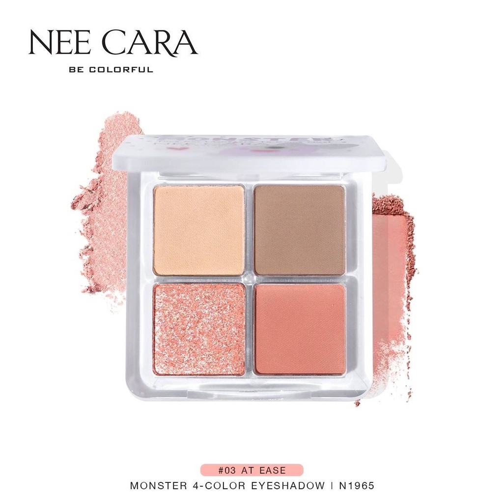 NEE CARA MONSTER 4 COLOR EYESHADOW นีคาร่า มอนส์เตอร์ พาเลท อายแชโดว์ 4 ...