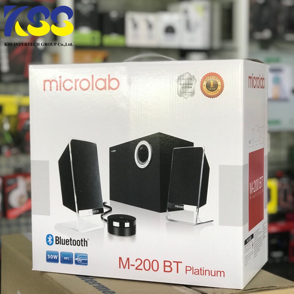 ลำโพงบลูทูธ ลำโพงคอมพิวเตอร์ ลำโพงซัพวูฟเฟอร์ Microlab M-200BT Platinum ...