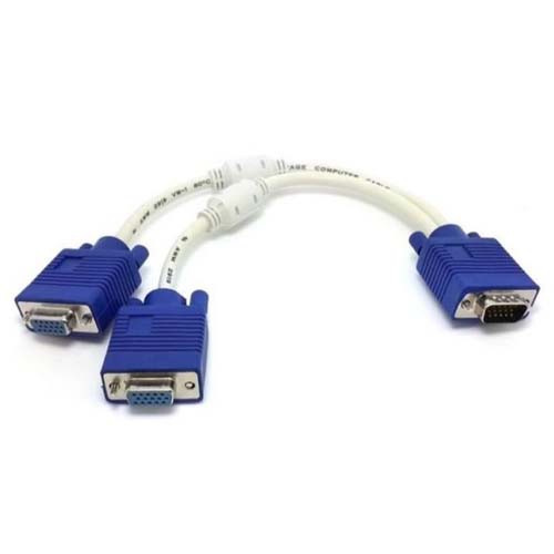CABLE Y VGA 1M/2F 30CM (หัวน้ำเงิน) | Shopee Thailand
