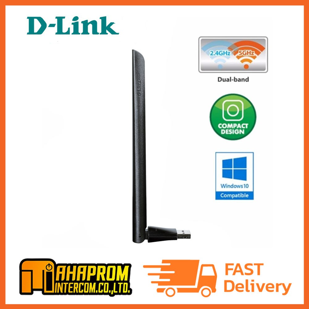DLINK (DWA-172) WIRELESS USB Adapter ตัวรับสัญญาณไวไฟ AC600 DUAL-BAND ...