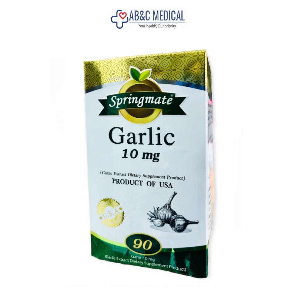 EXP:16/04/23 Springmate Garlic 10 mg กระเทียมสกัด 10 มิลลิกรัม บรรจุ 90 เม็ด แคปซูลนิ่ม | Shopee ...