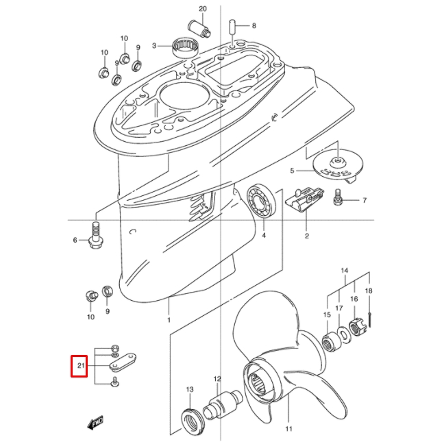 55300-95500-000 ZINC, PROTECTION โลหะป้องกันสนิม เครื่องยนต์เรือซุซุกิ ...
