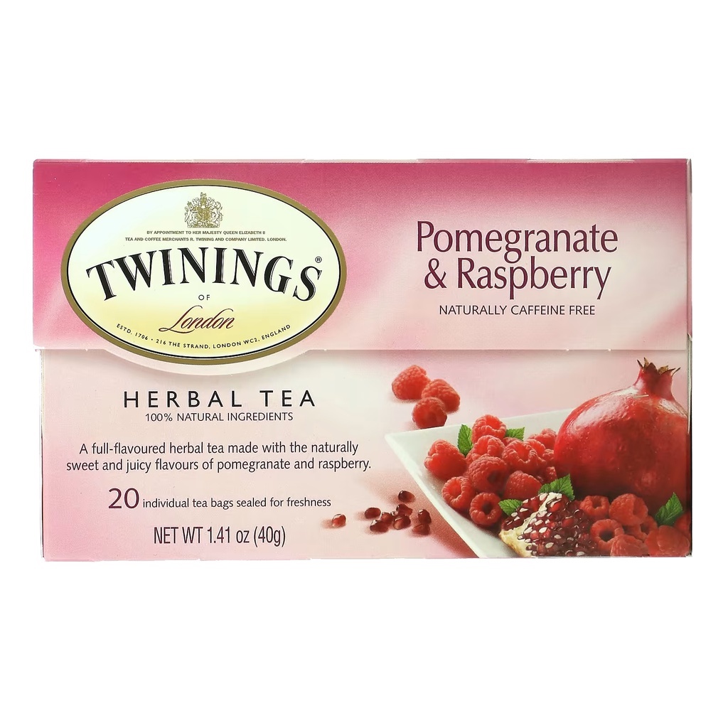 Twinings Herbal Tea Pomegranate & Raspberry Caffeine Free ชาทับทิมและรา ...
