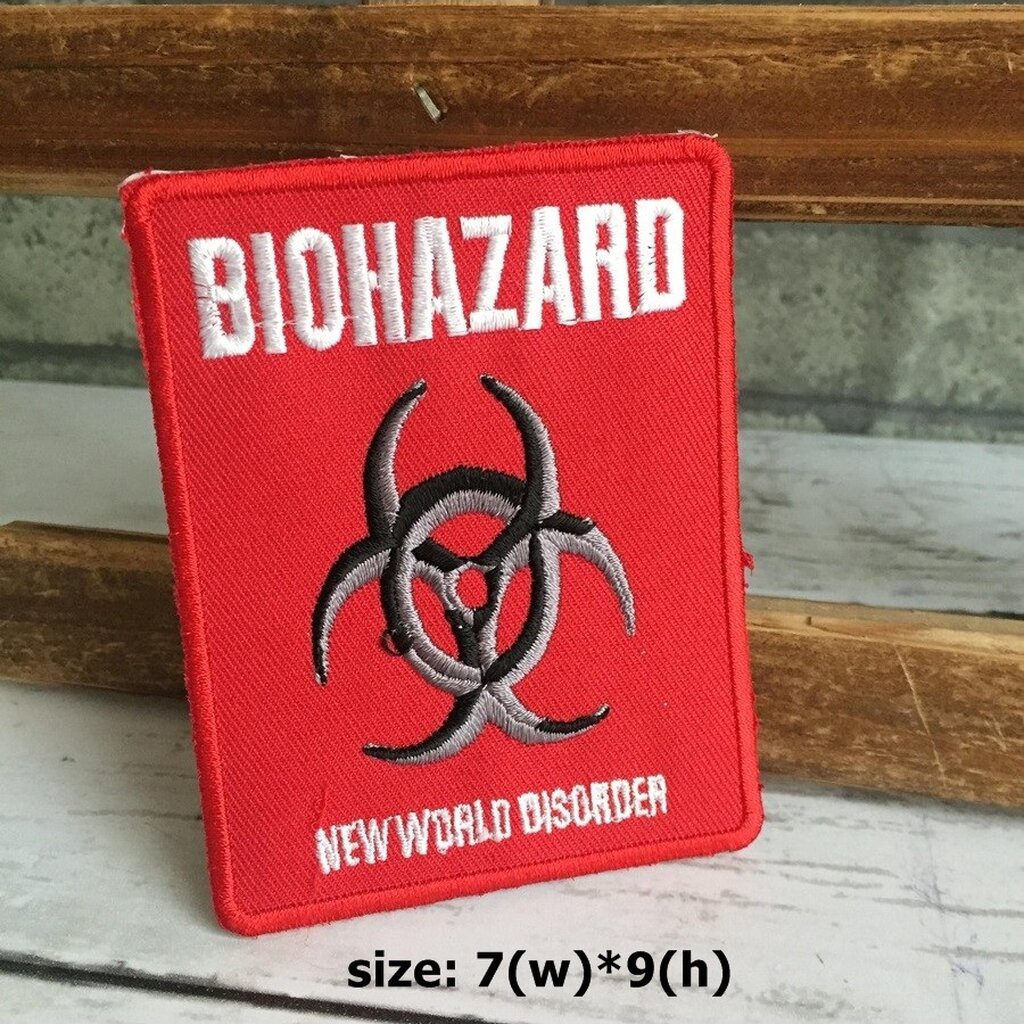 Biohazard ตัวรีดติดเสื้อ อาร์มรีด อาร์มปัก ตกแต่งเสื้อผ้า หมวก กระเป๋า ...