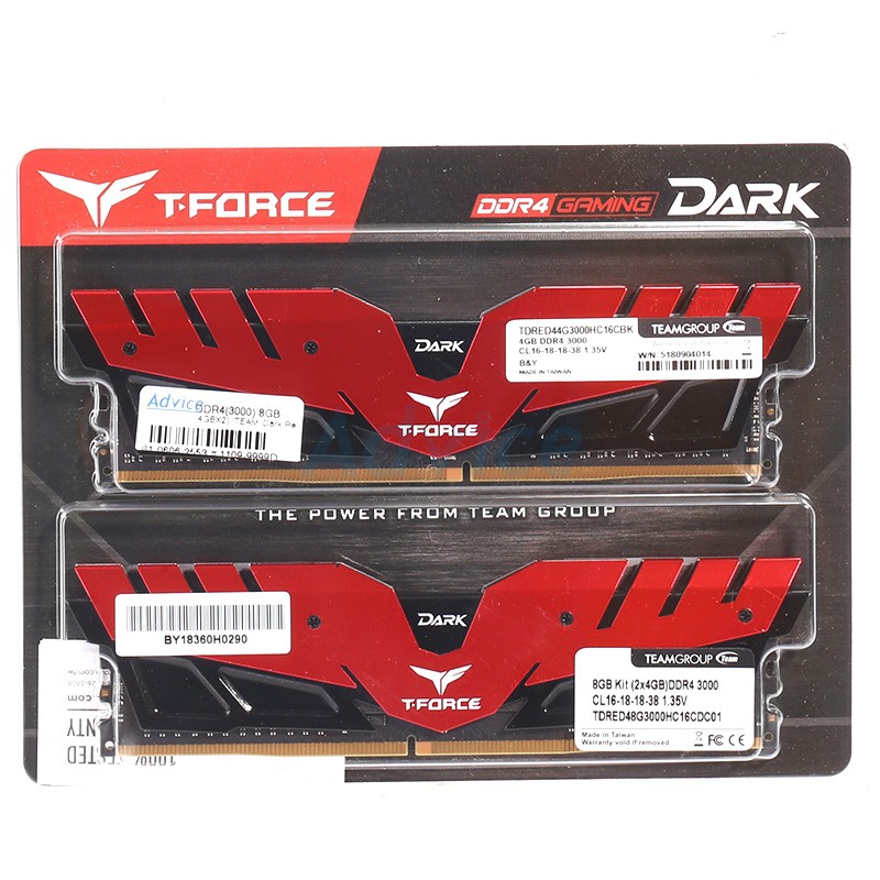 RAM DDR4(3000) 8GB (4GBX2) TEAM Dark Red | Shopee Thailand