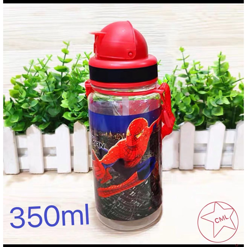 ขวดน้ําเด็ก พิมพ์ลายการ์ตูน พร้อมเชือก ขนาด 350/500 มล. | Shopee Thailand