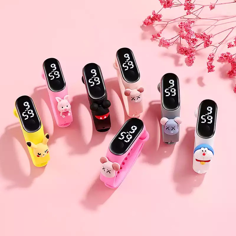 [Sanda Official] นาฬิกาการ์ตูน กันน้ำ ดิจิตอล LED นาฬิกาข้อมือเด็ก Girl ...