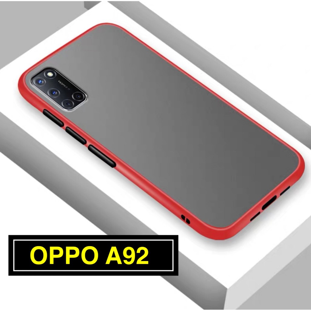 [ ส่งจากไทย ] Case OPPO A92 เคสกันกระแทก ปุ่มสีผิวด้าน ขอบนิ่มหลังแข็ง ...