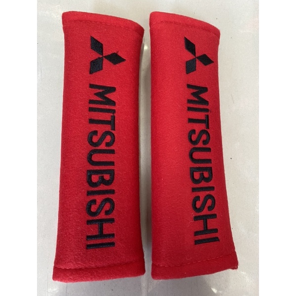 หุ้มเบลล์ Mitsubishi งานปักสีแดง จำนวน1คู่ | Shopee Thailand