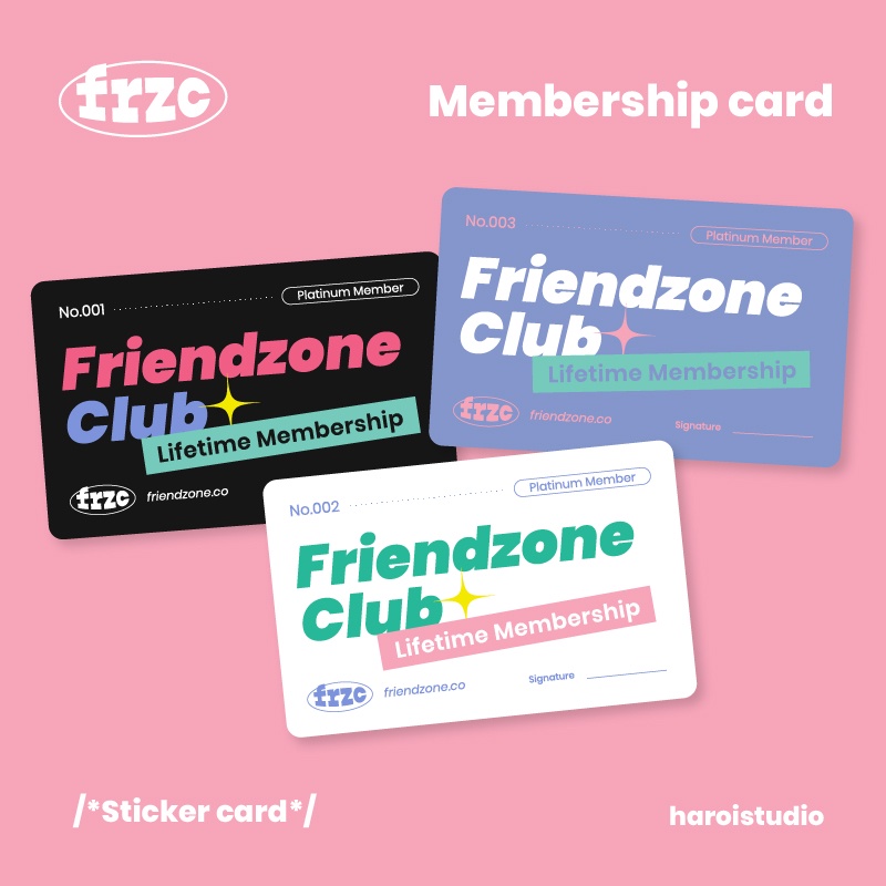 Haroi studio - Friendzone club sticker card | Shopee Thailand