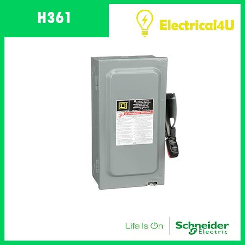 Schneider Electric H361 เซฟตี้ สวิตซ์ แบบติดตั้งฟิวส์ได้ สำหรับใช้ภายใน ...