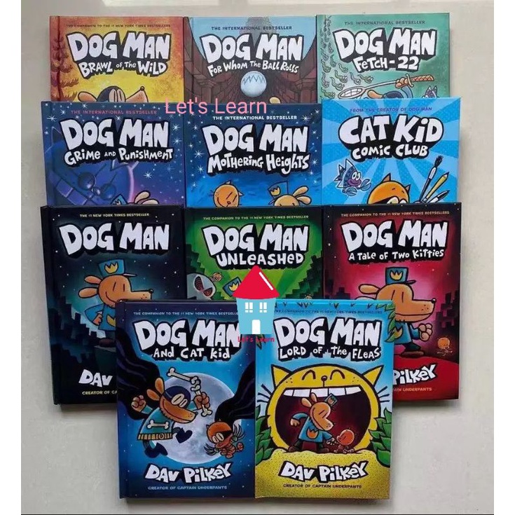 พร้อมส่ง📚เซท 11 เล่ม (เล่ม 1-10 // และเล่มพิเศษ cat kid) Dog Man The ...