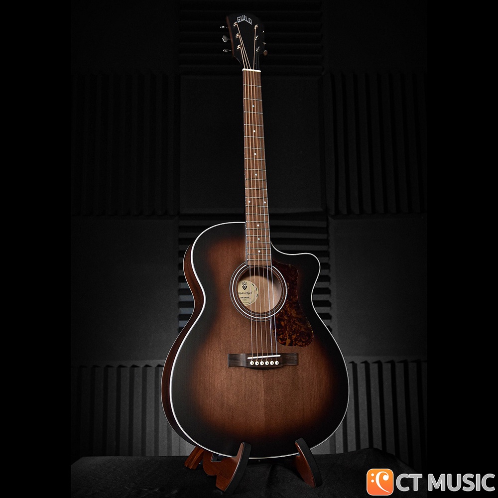 Guild OM-240CE กีตาร์โปร่งไฟฟ้า OM240CE Oxblood Burst / Antique ...
