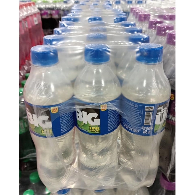 อาเจ บิ๊ก กลิ่นมะนาว 465ml ยกแพ็ค 12ขวด น้ำอัดลม RJ BIG LEMON COLA AJE ...