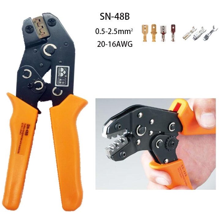 SN-48B Wire Ternimal Plier Crimper Tools คีม คีมย้ำหางปลา ปลอกสายไฟ ...