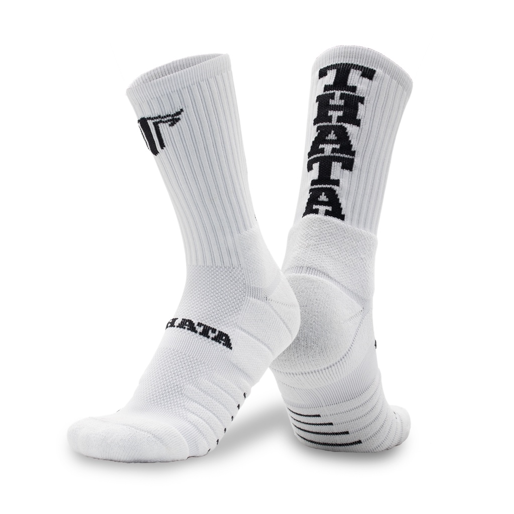 ถุงเท้าบาสเกตบอล THATA รุ่น PFT Open Black / White ★ยิ่งวิ่ง ยิ่งกระชับ ...