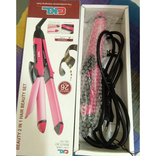 ที่หนีบผม+ที่ม้วนผม CKL 2in1 | Shopee Thailand