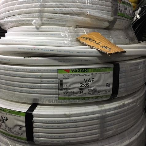 สายไฟ ตัดแบ่ง 1 เมตร VAF 2x6 / 2x10 / 2x16 sq.mm. ยาซากิ YAZAKI | Shopee Thailand