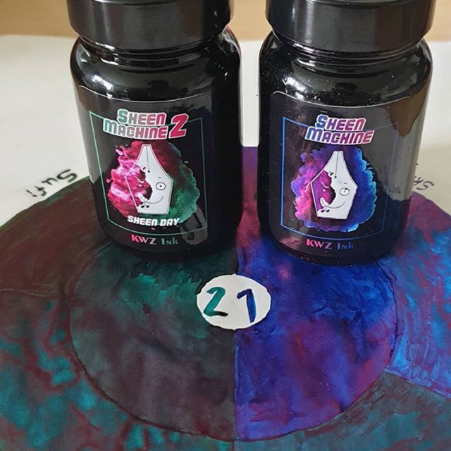 KWZ sheen machine ink น้ำหมึกสีสวย มีsheen (สีสะท้อน) สำหรับปากกาหมึก ...