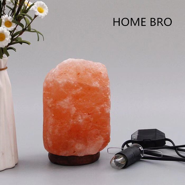 HOMEBRO 🔥🔥 โคมไฟหินเกลือหิมาลัย 7 - 9KG ฐานรองทำจากไม้แท้ | Shopee Thailand